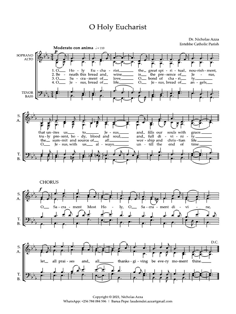 O Holy Eucharist | PDF