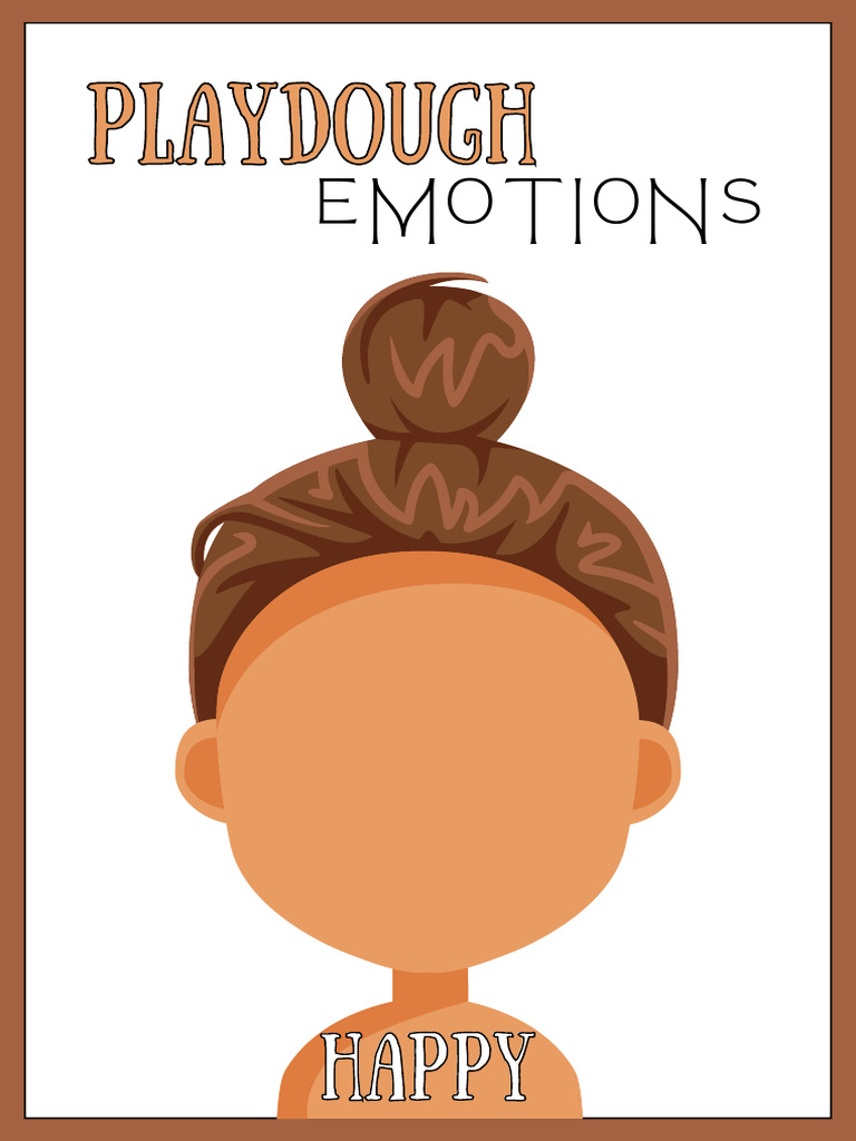 Emotions Playdough SEL Worksheets in Brown Illustrative Style | PDF
