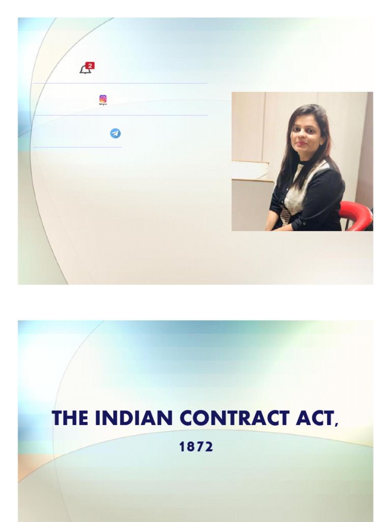 The Indian Contract Act, 1872 | PDF | Legal Liability | Misrepresentation