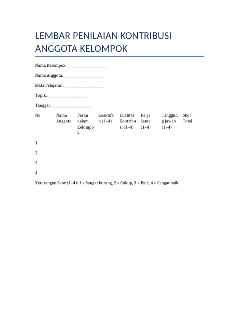 LKPD Learning Together Dan Penilaian Kontribusi | PDF