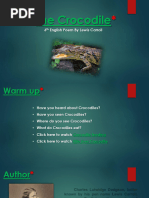 The Crocodile Lewis Carroll | PDF | Lewis Carroll | Poetry