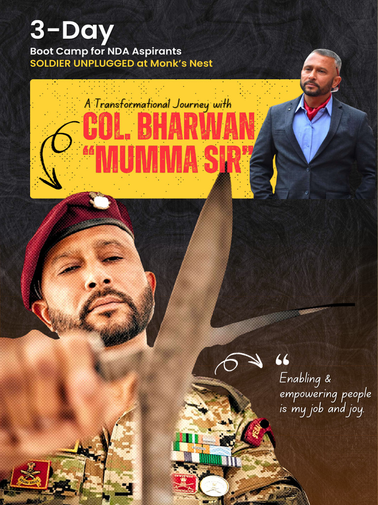 Colonel Bharwan - 3 Day Boot Camp Structure For CDE | PDF