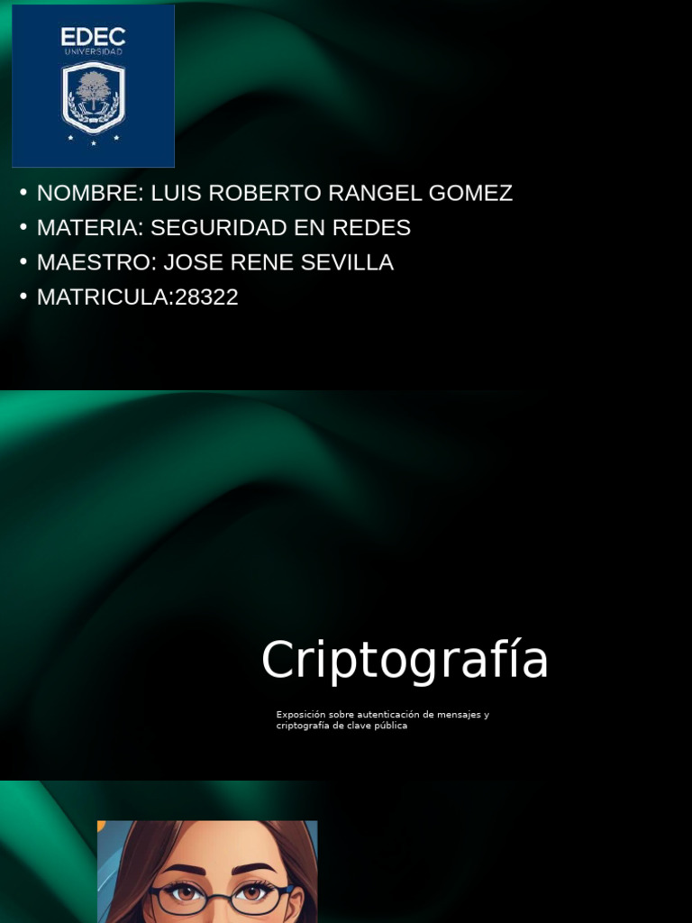 Criptografía | PDF | Clave (criptografía) | Autenticación
