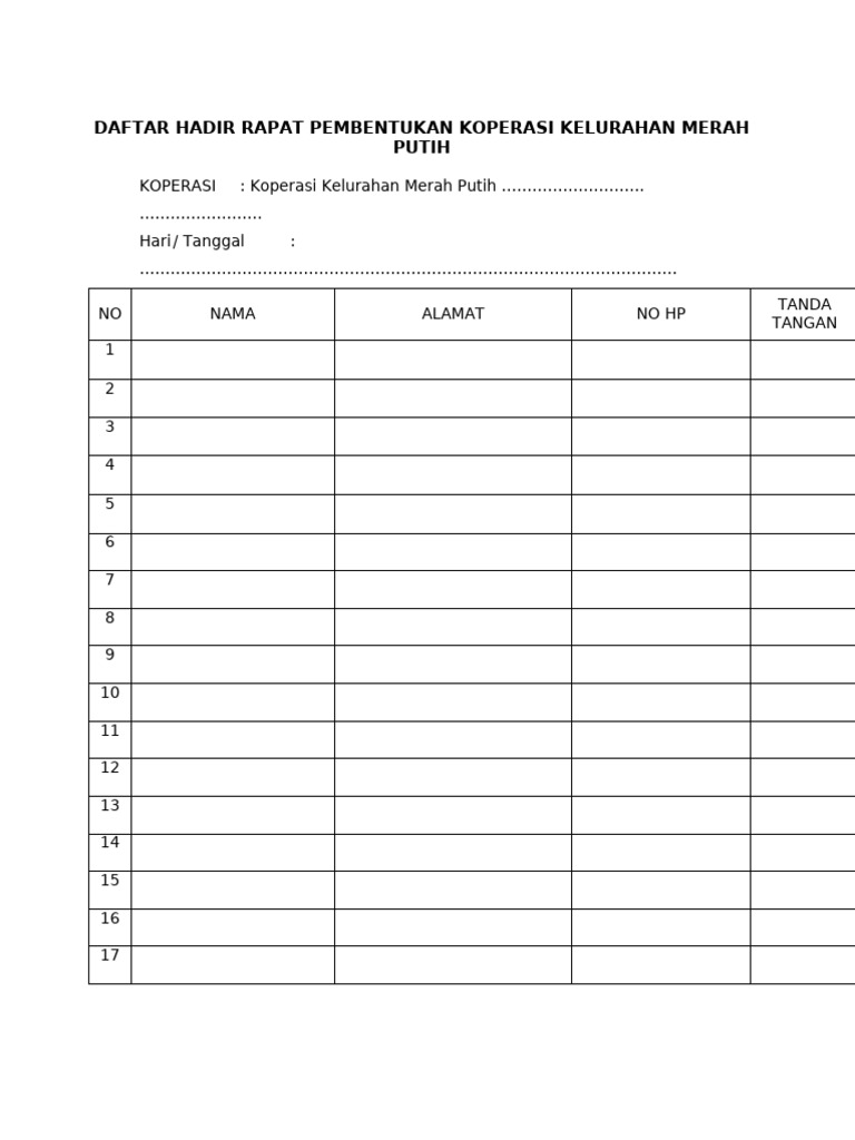 Lampiran 2 (Daftar Hadir Dan Fotocopy KTP) | PDF