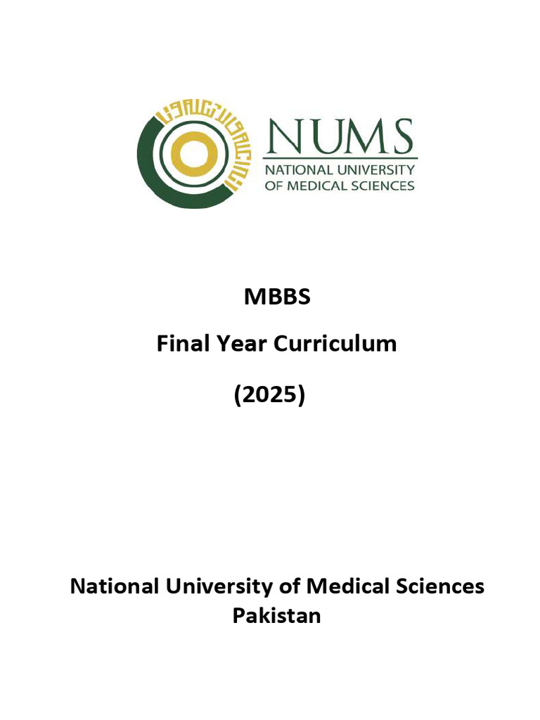 MBBS Curriculum Year Final - 2025 | PDF | Medicine | Epilepsy
