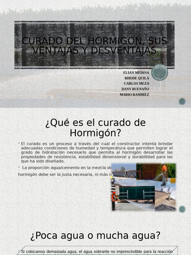 Curado de Hormigón: Ventajas y Métodos | PDF | Hormigón | Agua