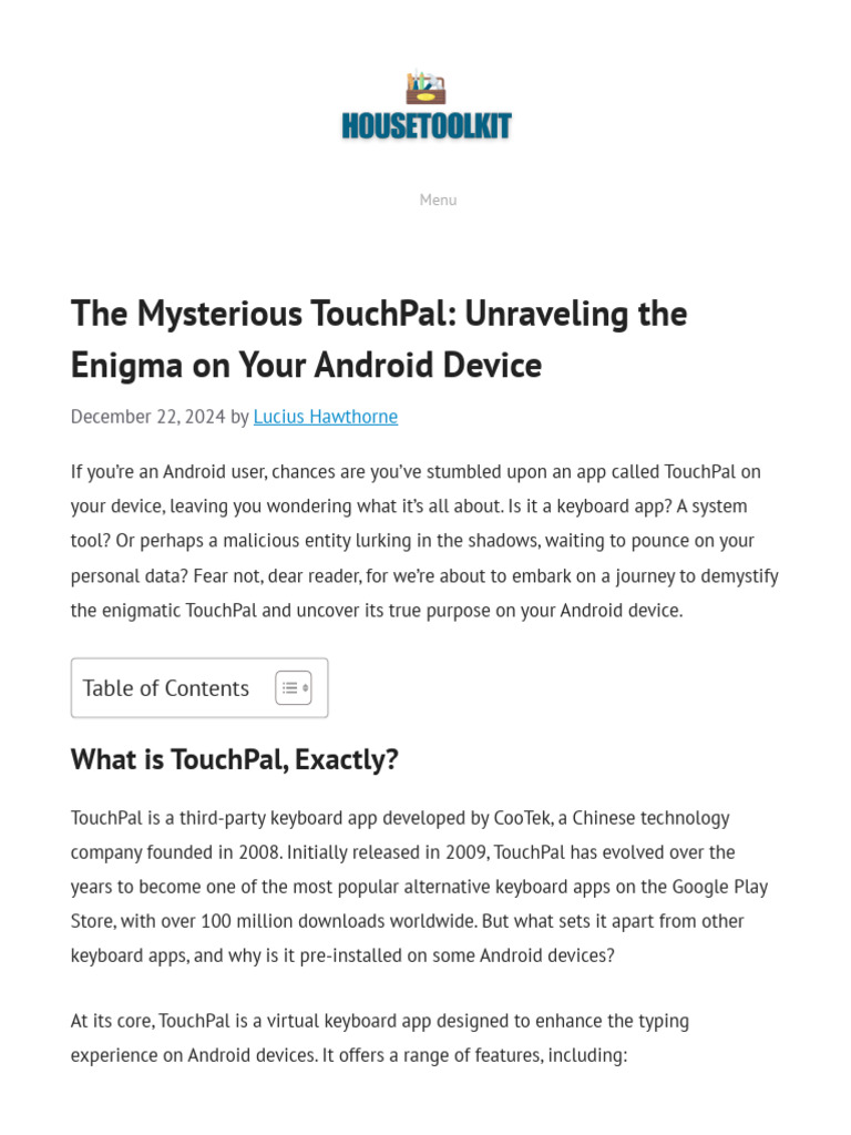 The Mysterious TouchPal_ Unraveling the Enigma on Your Android Device ...