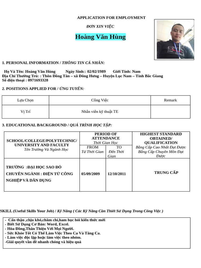 Hoang Van Hung | PDF