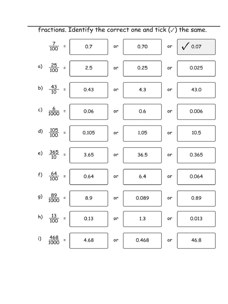 Decimals Questions | PDF