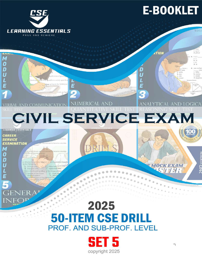 50-Item Cse Drill Prof and Subprof 2025 Set 5 | PDF