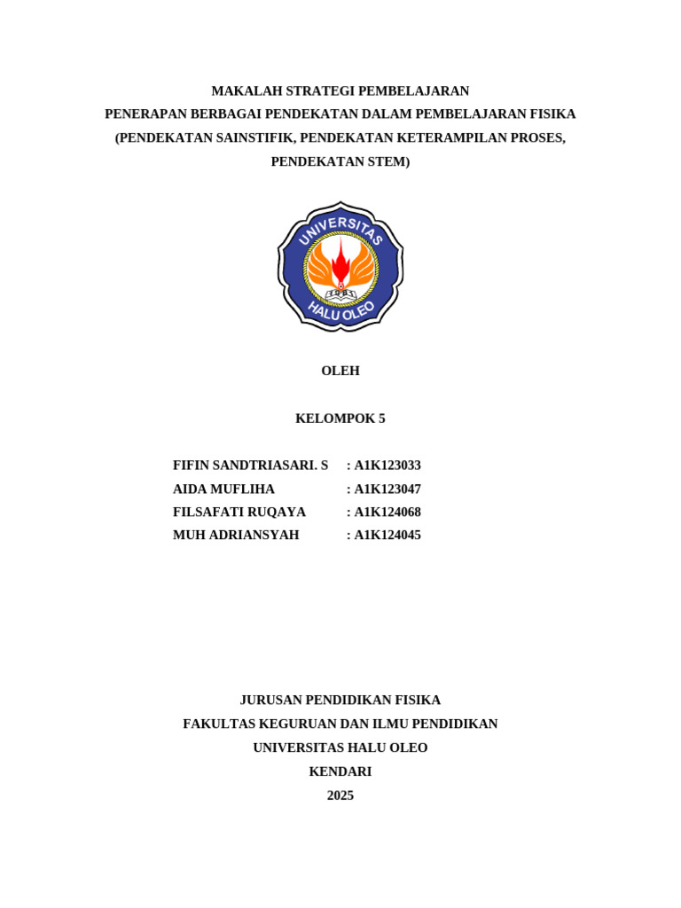 Makalah Strategi Pembelajaran | PDF