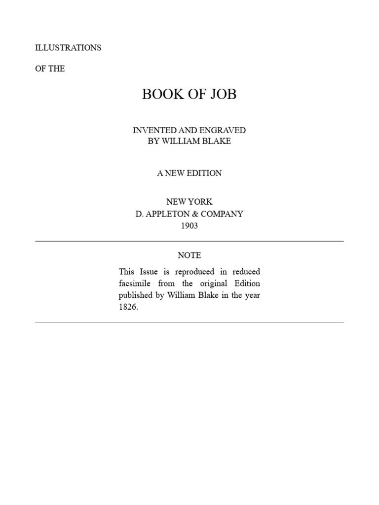 Illustrations From The Book of Job | PDF