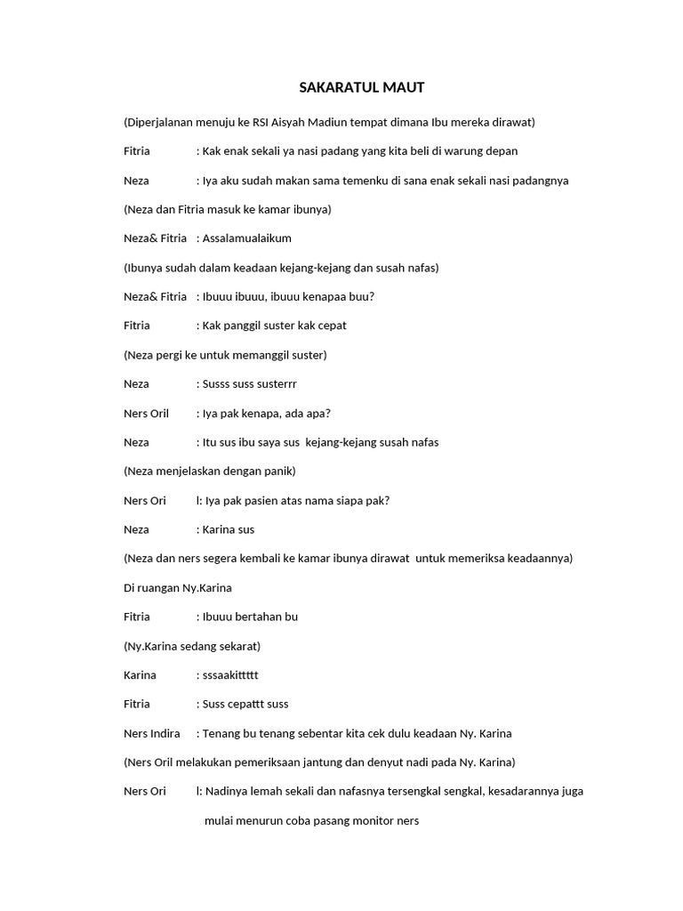 Naskah Sakaratul Maut | PDF