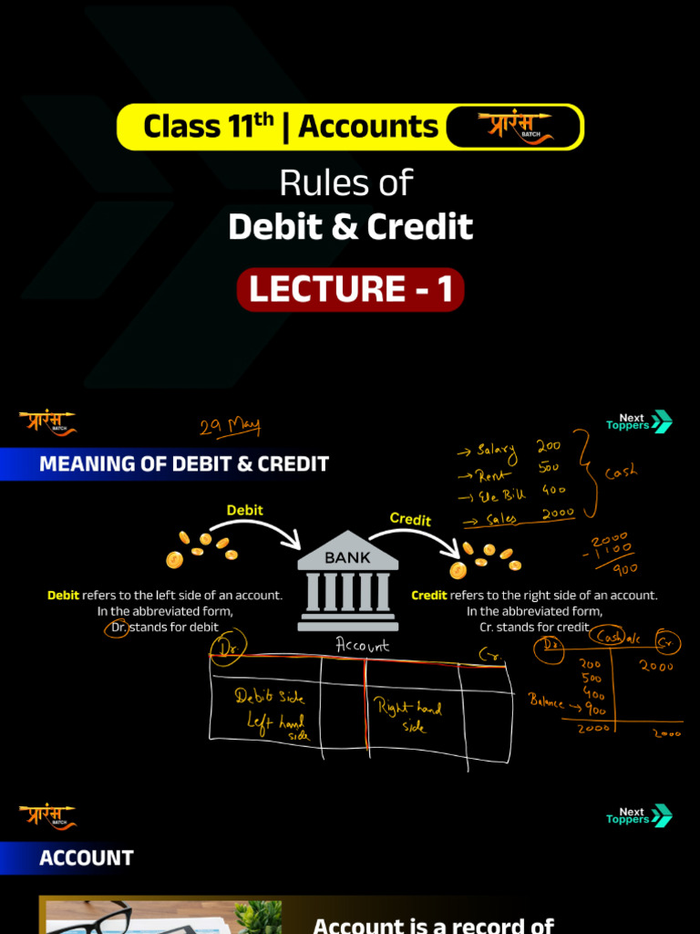 Rules of Debit and Credit - l1 | PDF