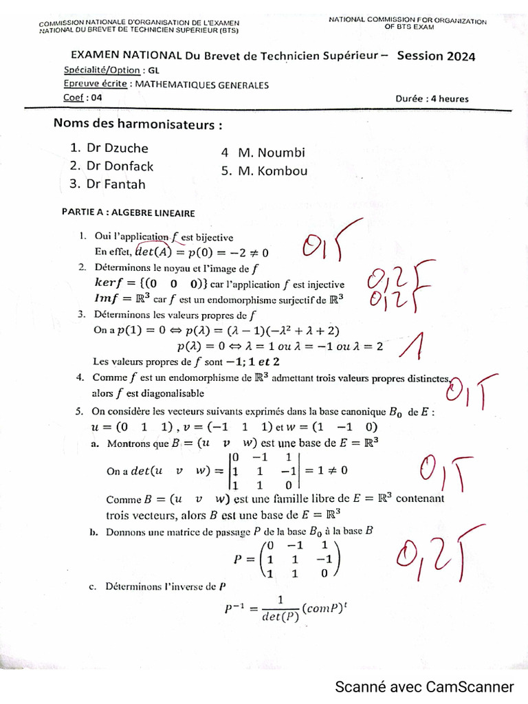 Bts 2024 Corrigé | PDF