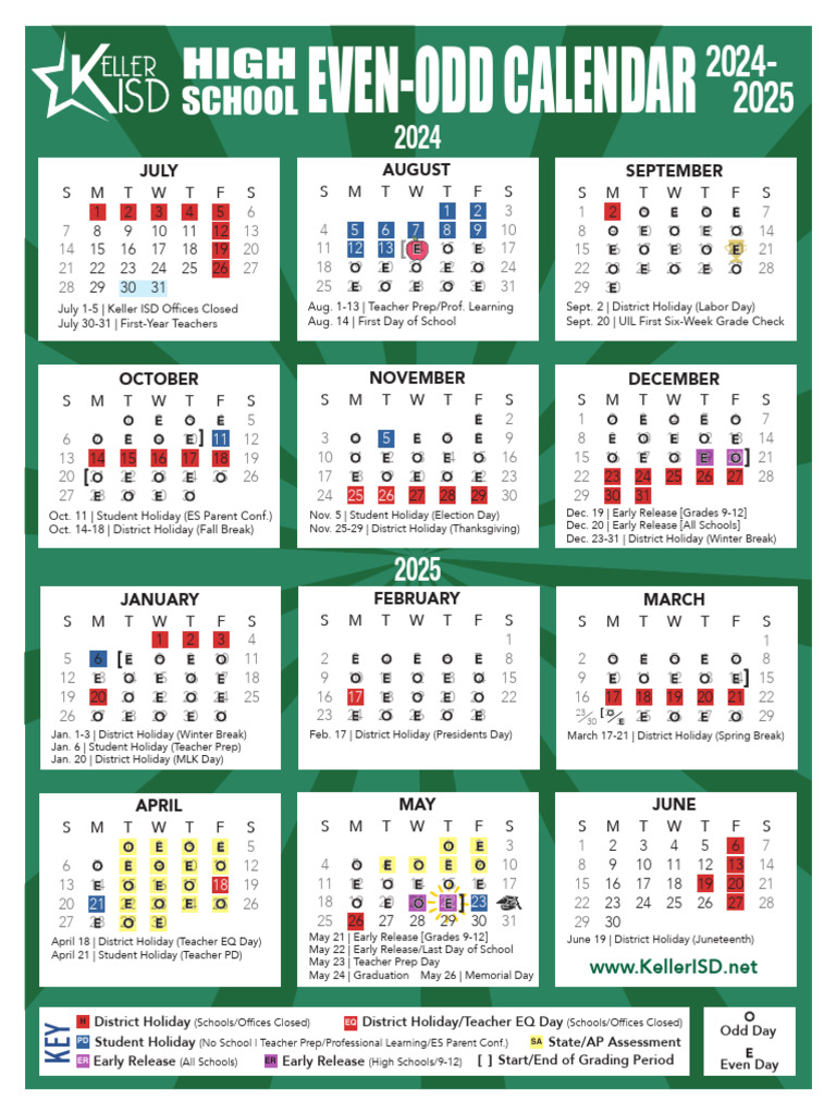 InstructionalCalendar 2024-25 EvenOdd | PDF | Observances | Holidays