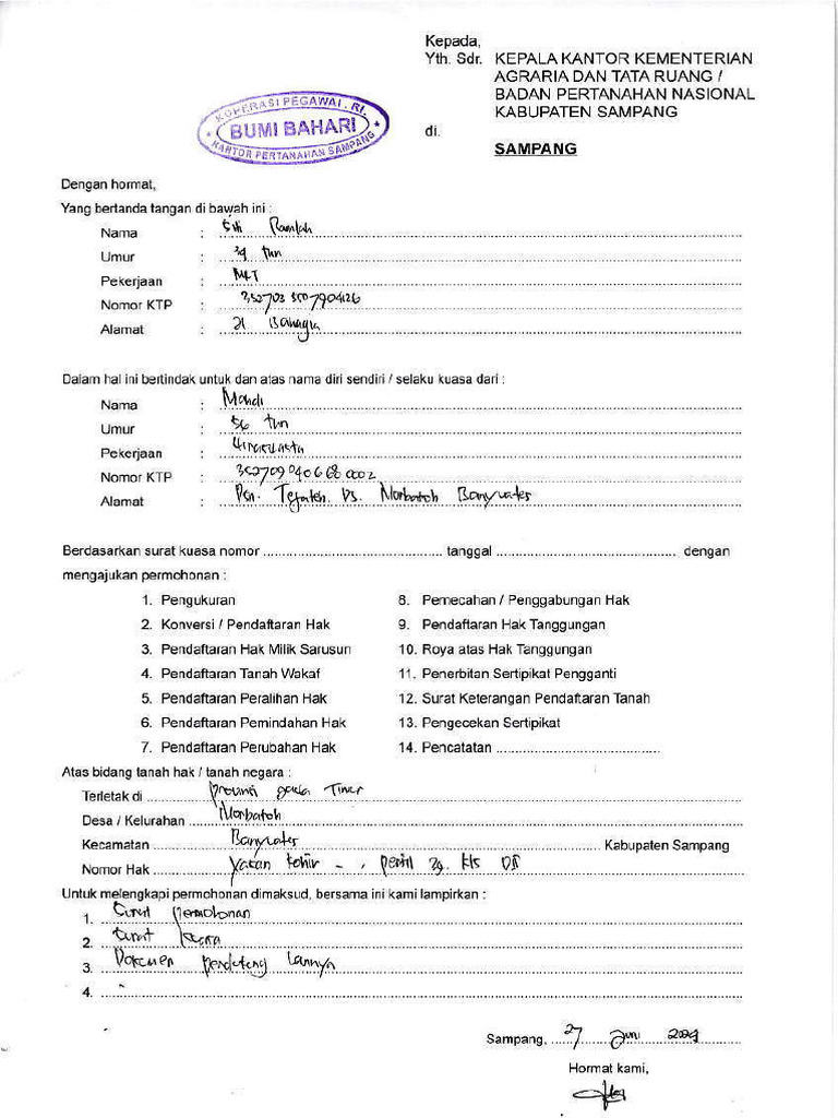 Formulir 20240627 0001 | PDF