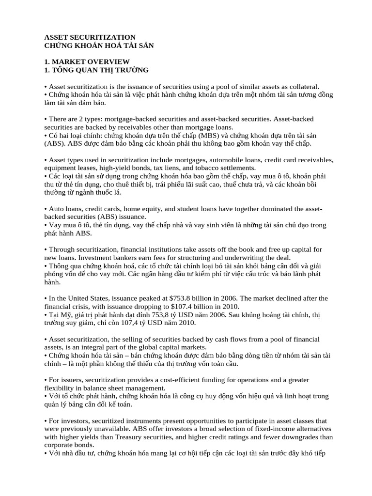 ASSET SECURITIZATION | PDF
