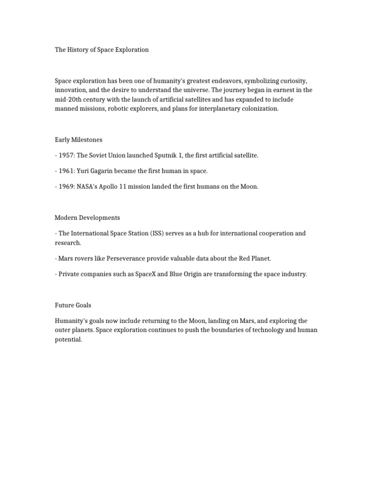 Space Exploration History | PDF