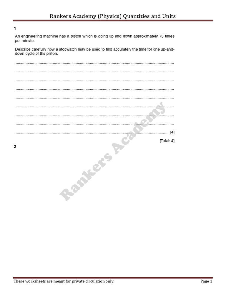 1 Quantities and Units | PDF