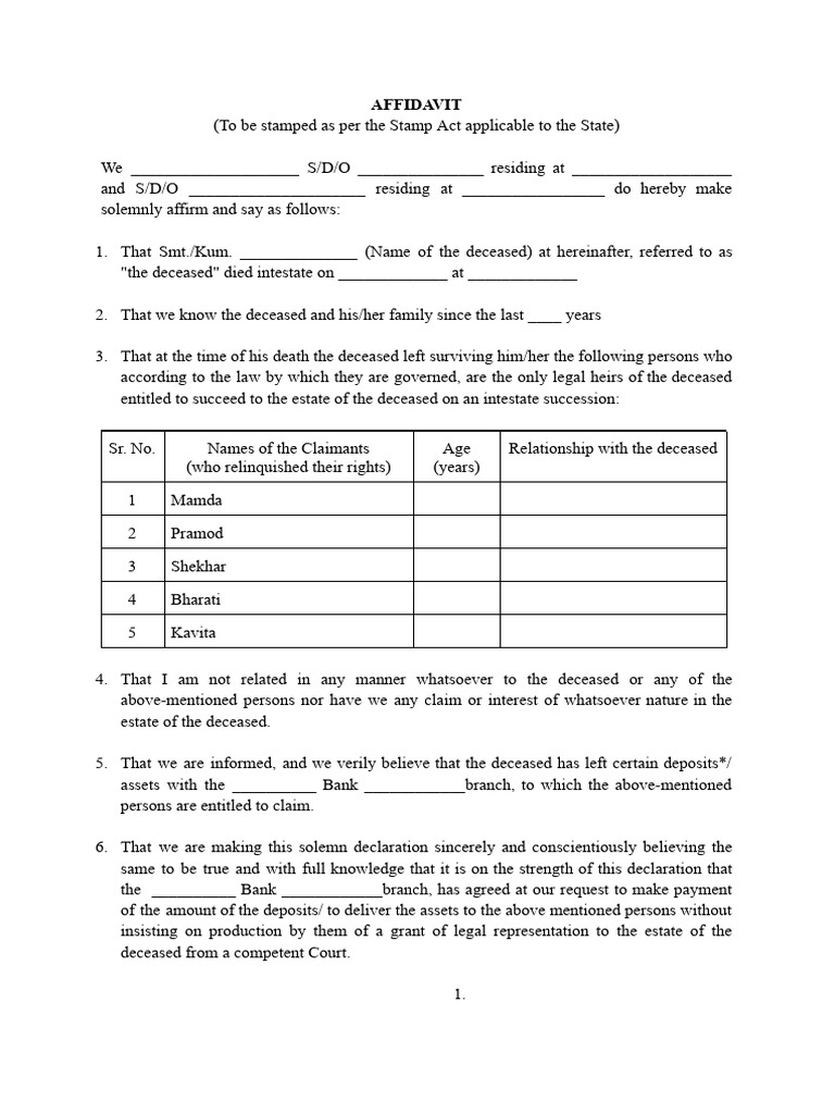 AFFIDAVIT - Annexure B | PDF