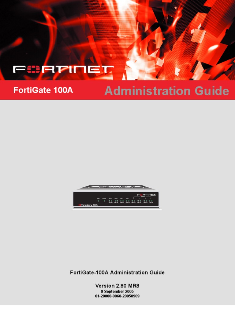Fortigate 100A Administration Guide | PDF | Ip Address | Firewall ...