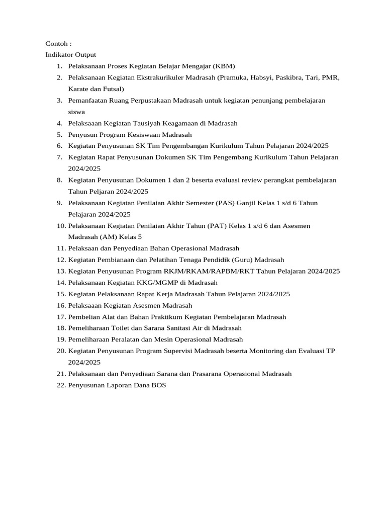 Contoh Output Dan Input Erkam | PDF
