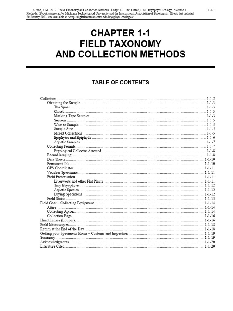 Chapter 1 - Field Taxonomy and Collection Methods | PDF | Trees | Species