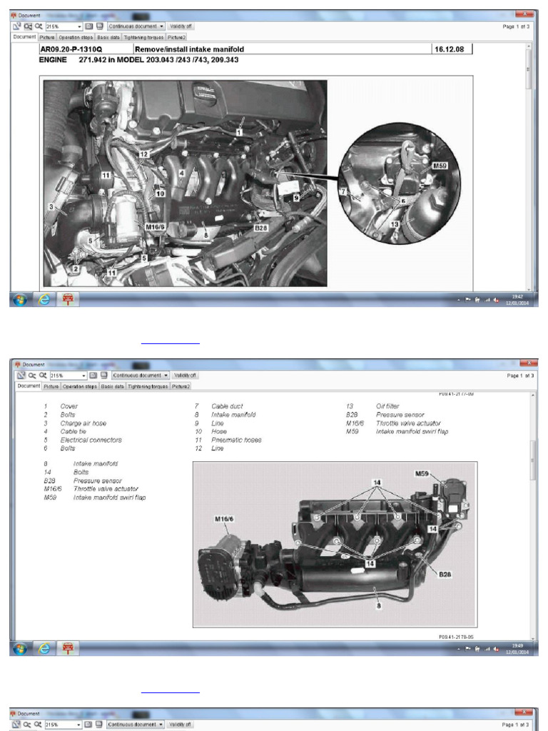 W209 271 Intake Manifold | PDF