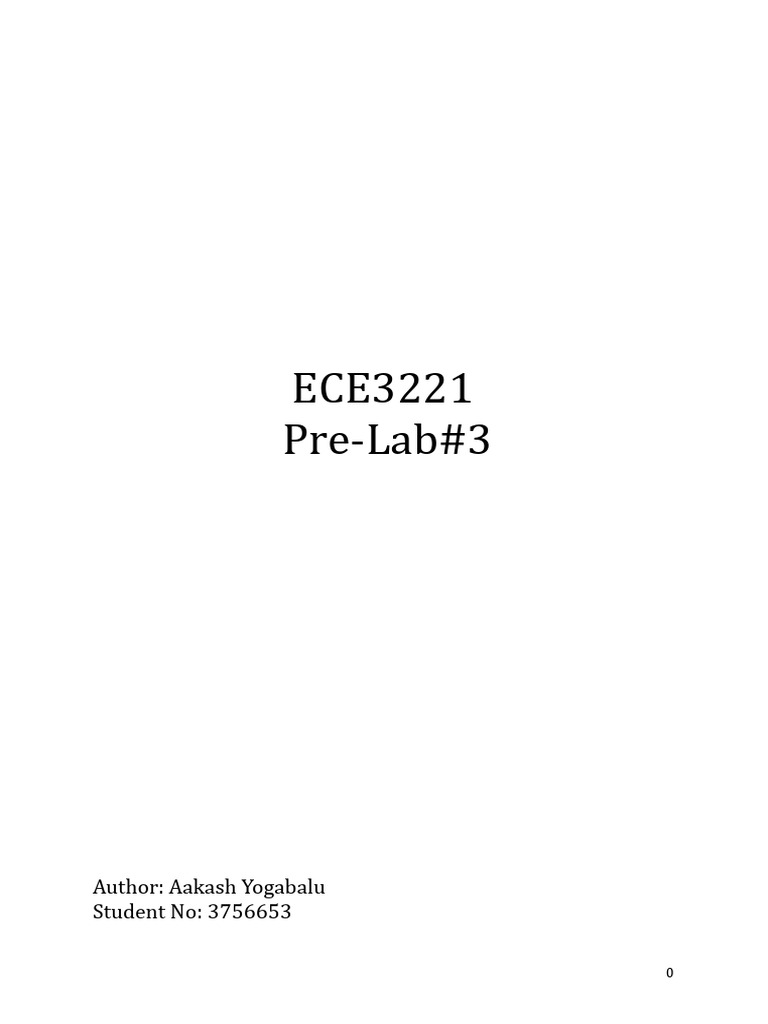 Prelab 3 | PDF