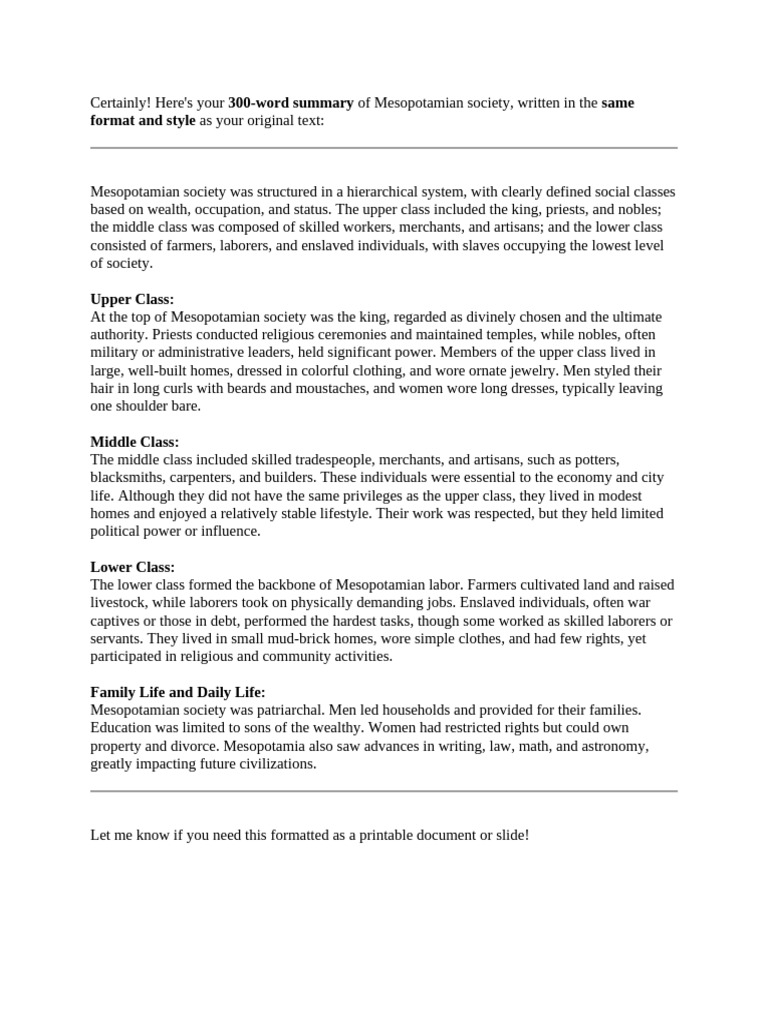 Mesopotamian Society | PDF