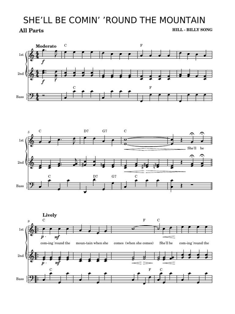 Shell Be Comin Round The Mountain Misc Traditional | PDF