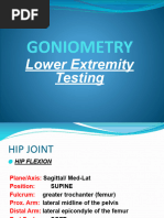 Goniometry of Hip | PDF