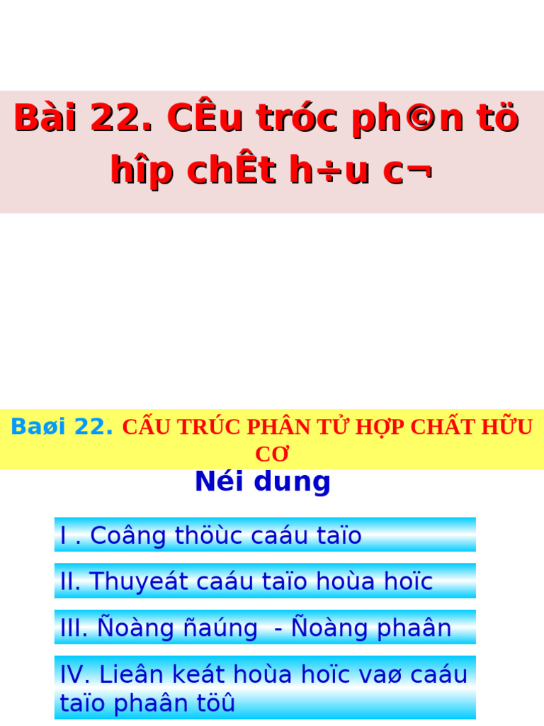 Bai 22 Cau Truc Phan Tu HCHC | PDF