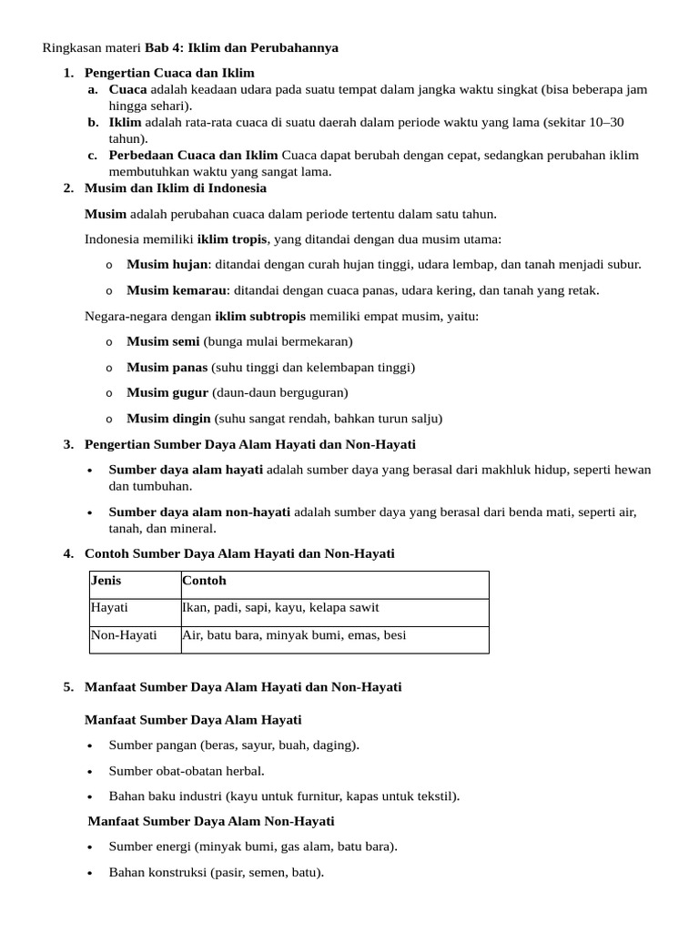 Ringkasan Materi Bab 4 | PDF