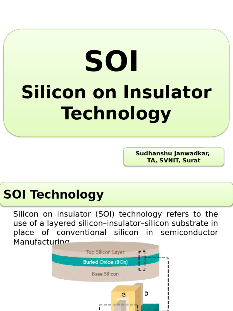 Silicon On Insulator (SOI) Technology | PDF | Mosfet | Electrical Components