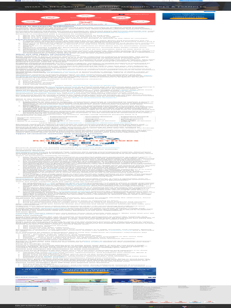What Is Research - Definition, Types, Methods & Examples | PDF | Survey ...
