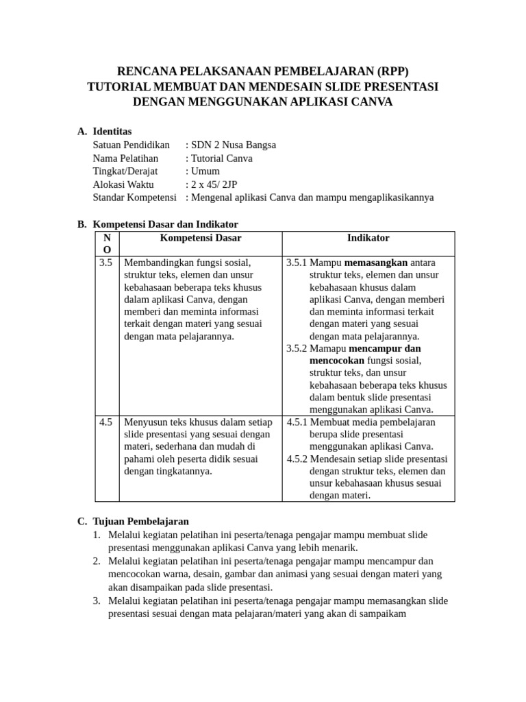 Uts Andragogi - RPP | PDF