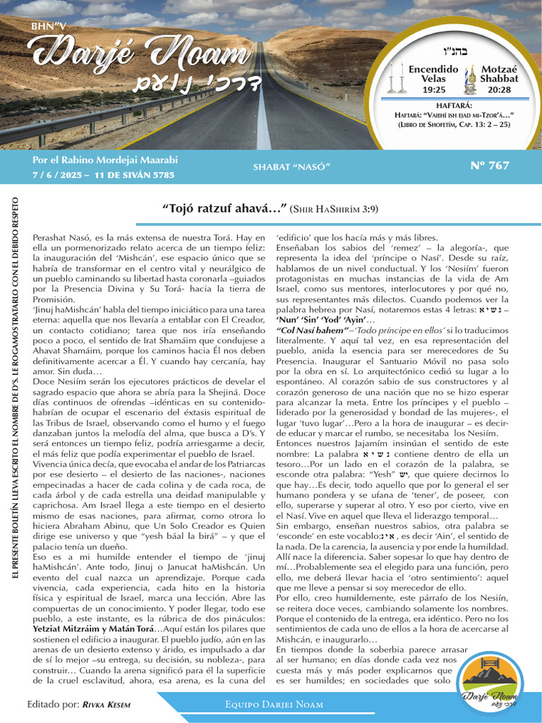 Naso 5785 | PDF | Bendición | Amor
