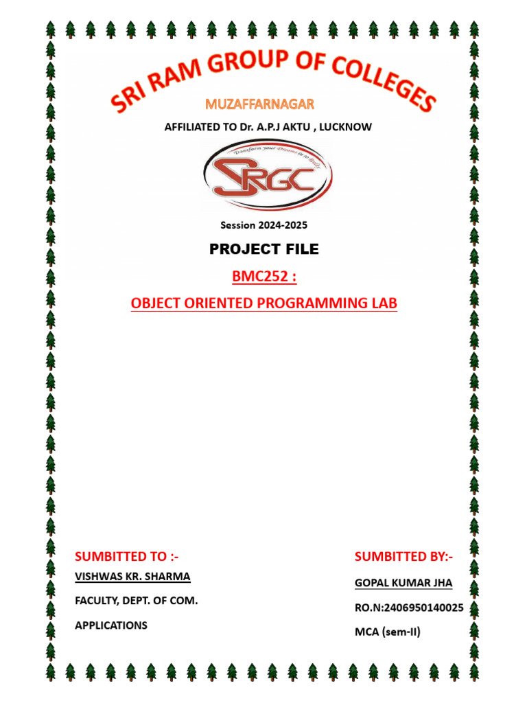 Oops File Front Page | PDF