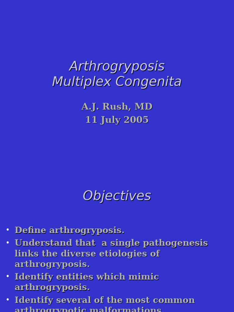 Arthrogryposis Slides 2 | PDF | Medical Specialties | Musculoskeletal ...