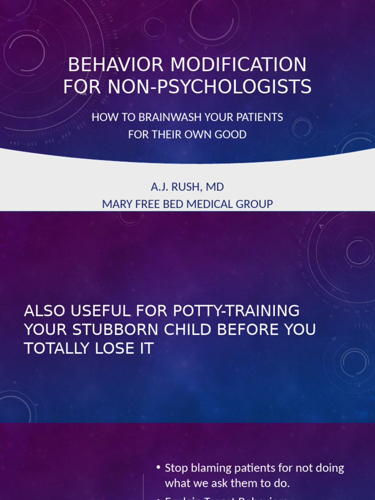 Behavior Modification For Non-Psychologists | PDF | Motivation ...