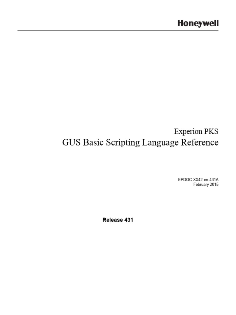 GUS Basic Scripting Language Reference EPDOC-XX42-En-431 | PDF | Computer Programming | Software ...