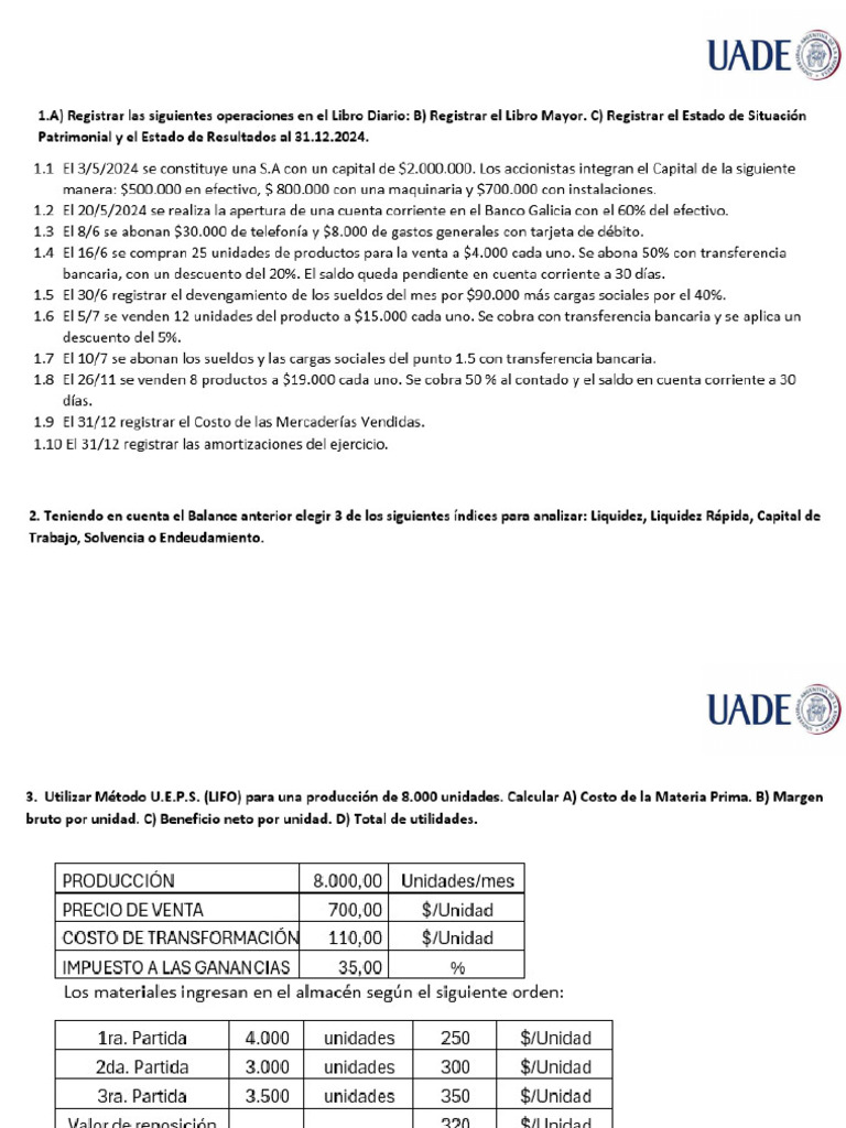 Ejercitacion Parcial 1 | PDF