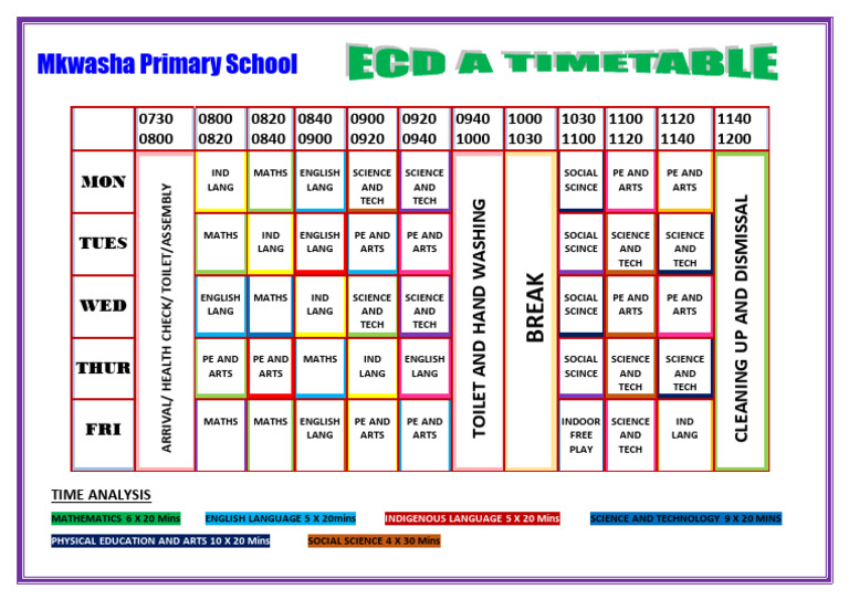 2025 Ecd A Timetable - 015637 | PDF