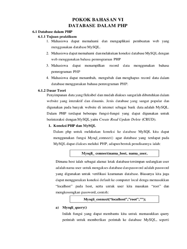 Modul Pemrograman Dasar (PB 6) | PDF