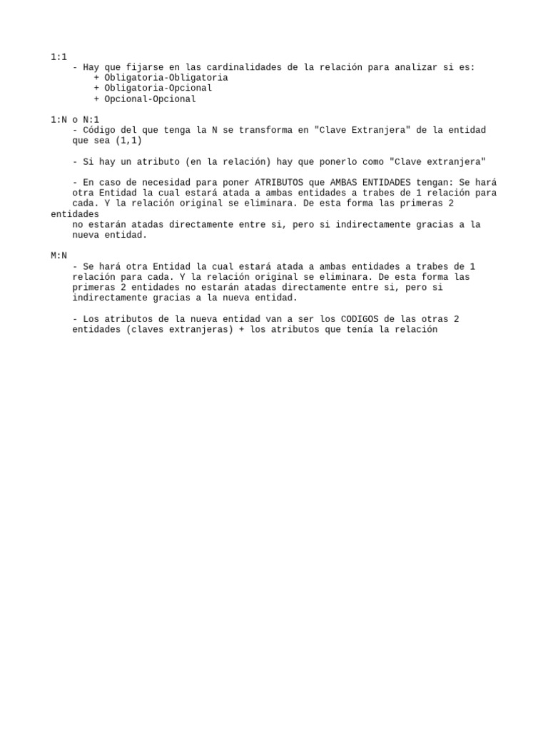 Relaciones Cardinalidad | PDF