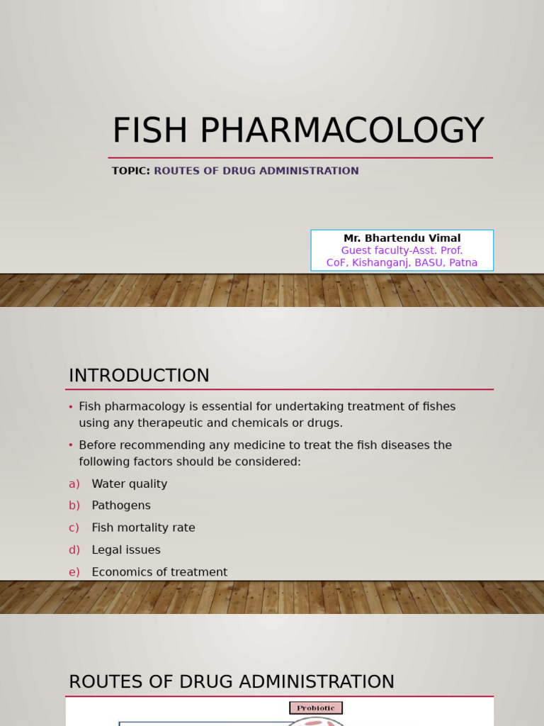 Fish Drug Administration Methods | PDF | Drug Metabolism | Water