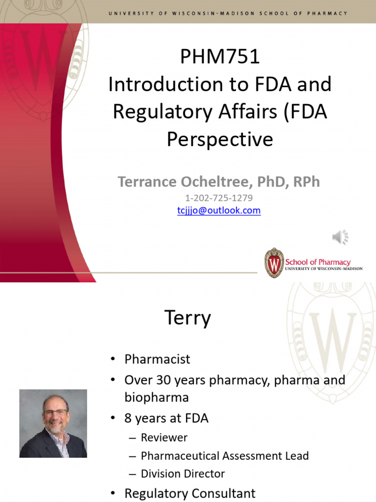 PHM SCI 751 Ocheltree Module 1 Lecture 1 Handout-1 | PDF
