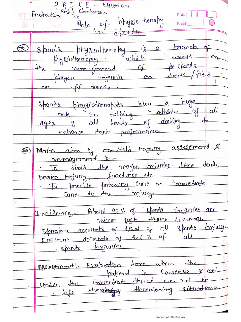 Sports Physiotherapy | PDF